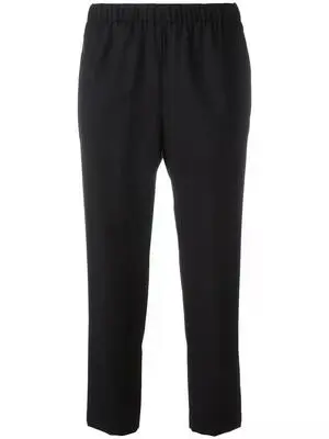 Comme Des Garçons Pinstriped Cropped Trousers