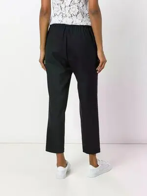 Comme Des Garçons Pinstriped Cropped Trousers