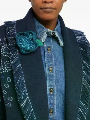 Alanui Hibiscus Brooch - Blue