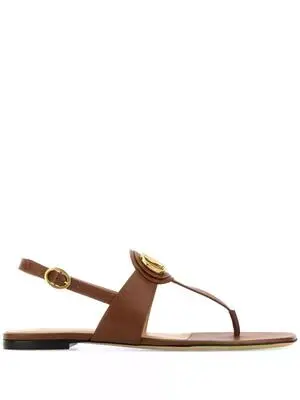 Valentino Garavani Vlogo Thong Sandals - Brown