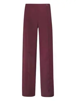 GENNY Satin Straight Trousers - Red