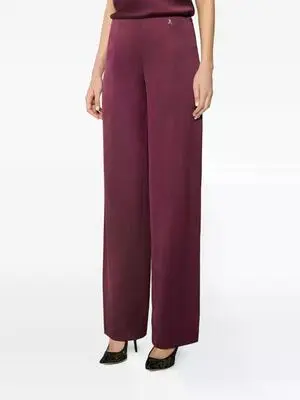 GENNY Satin Straight Trousers - Red