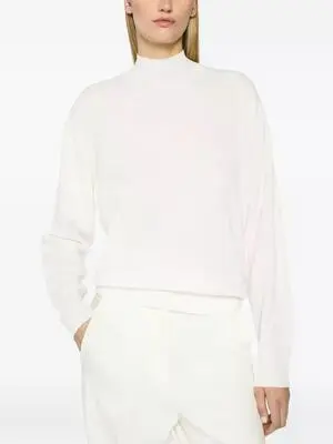 GENNY High-neck Puff-sleeve Sweater