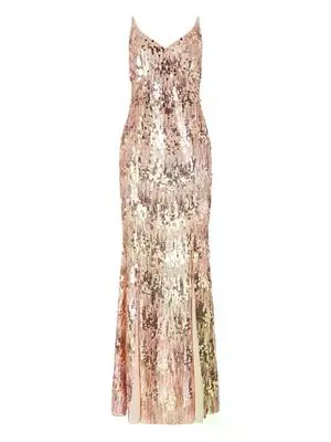 GENNY Sequin-embellished Split Cocktail Dress