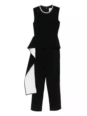 Roland Mouret Embellished Peplum Jumpsuit - Black
