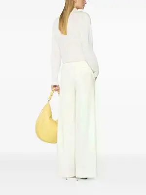 GENNY Wide-leg Trousers With Crystal Detailing