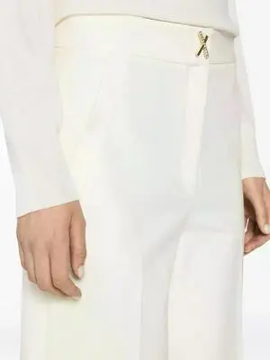 GENNY Wide-leg Trousers With Crystal Detailing