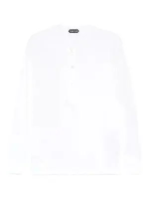 TOM FORD Ribbed Henley T-shirt