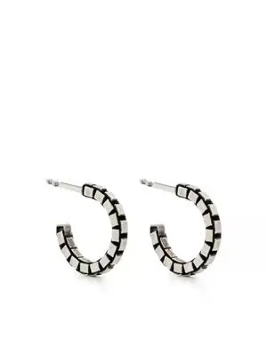 Werkstatt:München Fine-box Hoop Earrings - Silver