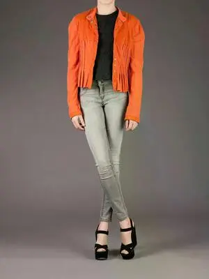 PROJET ALABAMA Pleated Cropped Jacket