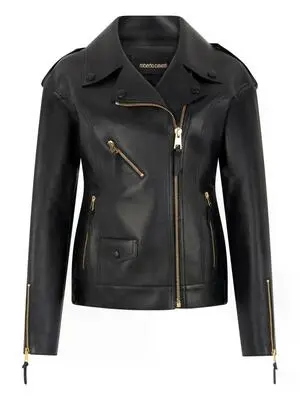 Roberto Cavalli Leather Biker Jacket
