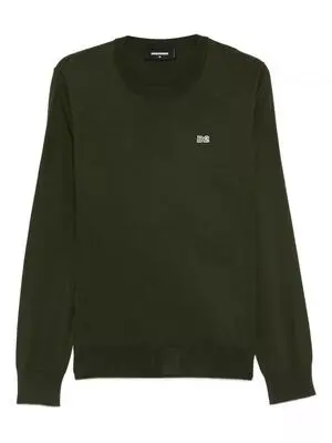 Dsquared2 Cotton Jumper With Logo Appliqu