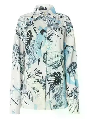 GENNY Floral-print Satin Shirt - Multicolour