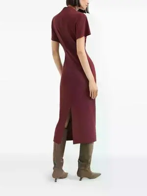 Brunello Cucinelli Belted Midi Dress - Red