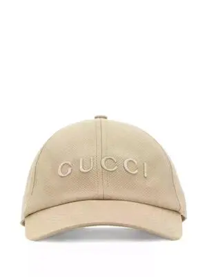 Gucci Logo-embroidered Baseball Cap - Neutrals