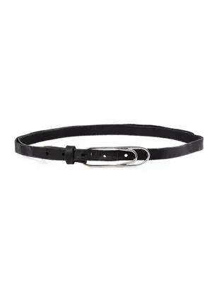 GOTI Loop Buckle Leather Belt - Black