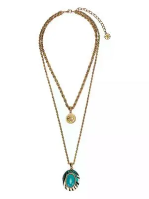 Roberto Cavalli Ray Of Sea-print Rope-chain Necklace - Gold