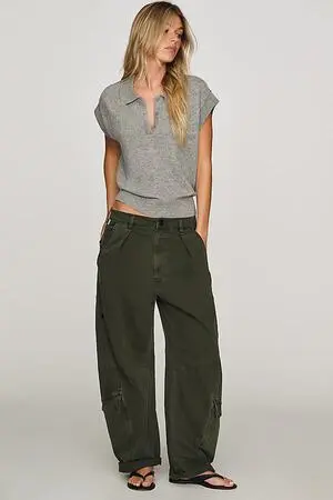 PILCRO The Jensen Cashmere Muscle Tank Top - Riverstone