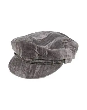 Borsalino Cotton Velvet Flat Cap - Grey