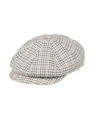 Borsalino Flat Cap Linen Cotton - White