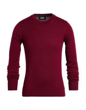 Alpha Studio Sweater In Military Merino Wool - Red