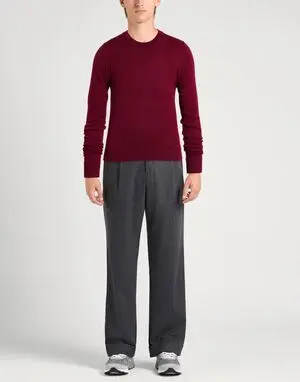 Alpha Studio Sweater In Military Merino Wool - Red
