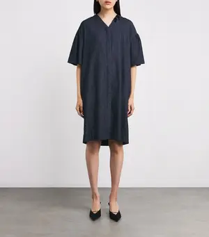 Max Mara Embellished Denim Maxi Dress