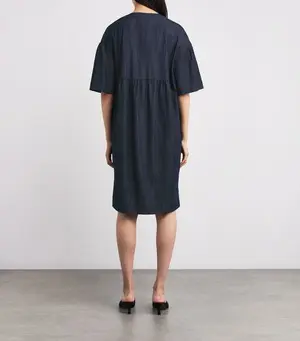 Max Mara Embellished Denim Maxi Dress
