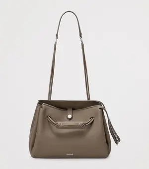 Loewe Grained Leather Madrid Shoulder Bag - Brown