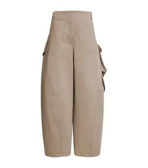 Alaïa Cotton Twisted Cargo Trousers