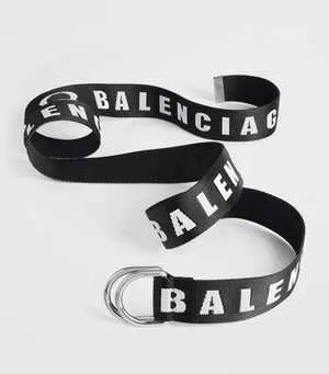 Balenciaga Logo Jacquard D-buckle Belt