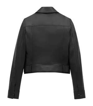 Saint Laurent Leather Cropped Jacket