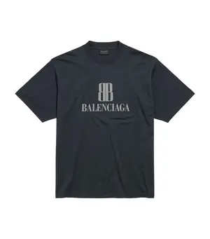 Balenciaga Oversized Cotton Logo T-shirt