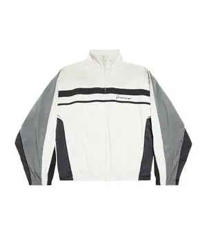 Balenciaga Logo Loop Sports Icon Track Jacket - White