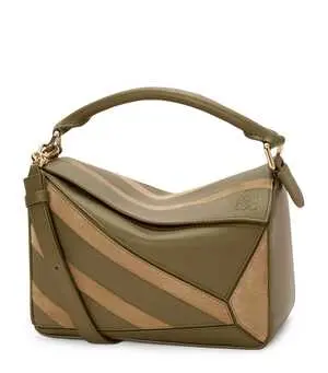 Loewe Small Puzzle Top-handle Bag - Green