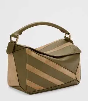 Loewe Small Puzzle Top-handle Bag - Green