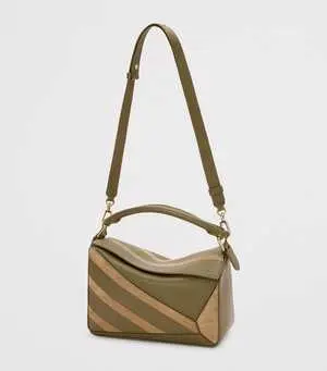 Loewe Small Puzzle Top-handle Bag - Green