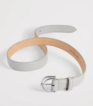 Balenciaga Calfskin Rodeo Belt - Grey
