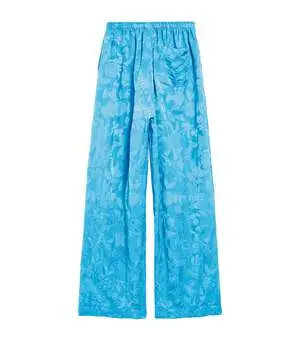 Balenciaga Floral Print Wide Leg Trousers