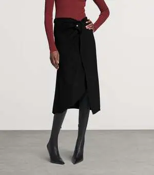 Balenciaga Draped Tailored Wrap Skirt