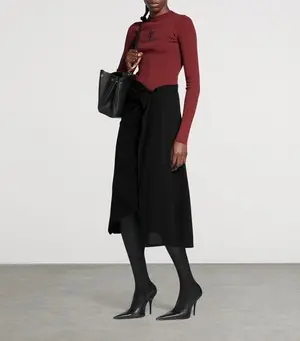 Balenciaga Draped Tailored Wrap Skirt