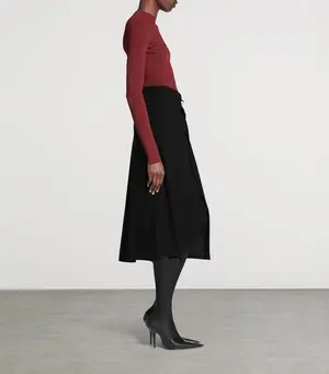 Balenciaga Draped Tailored Wrap Skirt