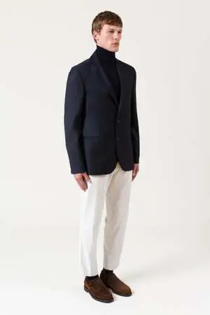 AUTORE Connery Wool Jacket - Blue Navy