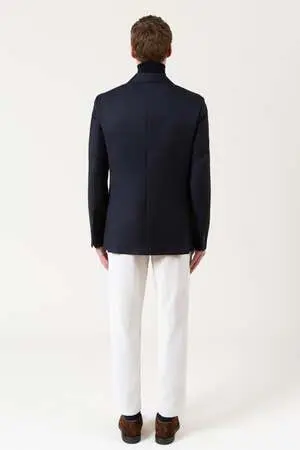 AUTORE Connery Wool Jacket - Blue Navy