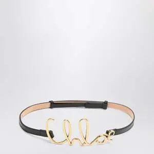 Chloé Iconic Small Leather Belt - Black