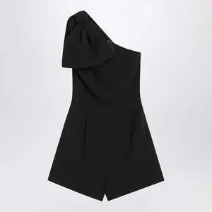Max Mara One Shoulder Short Jumpsuit - Black
