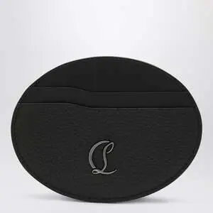 CHRISTIAN LOUBOUTIN Mooncrest Circular Card Holder - Black