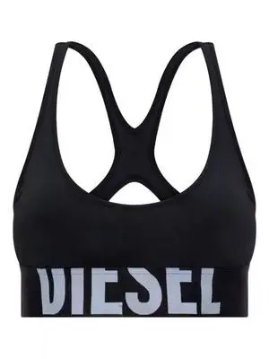 DIESEL Allison-d-pop Logo-embellish Sports Bra - Black