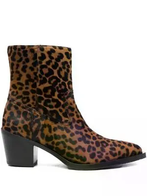 STUART WEITZMAN 60mm Leopard-print Ankle Boots