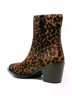 STUART WEITZMAN 60mm Leopard-print Ankle Boots